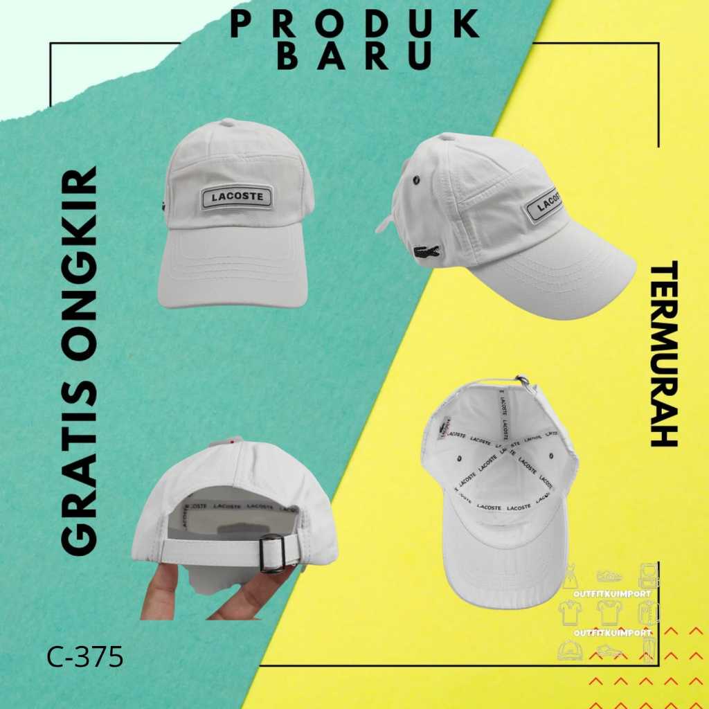 Jual C-375 Topi Buay4 Tennis Cap White | Shopee Indonesia