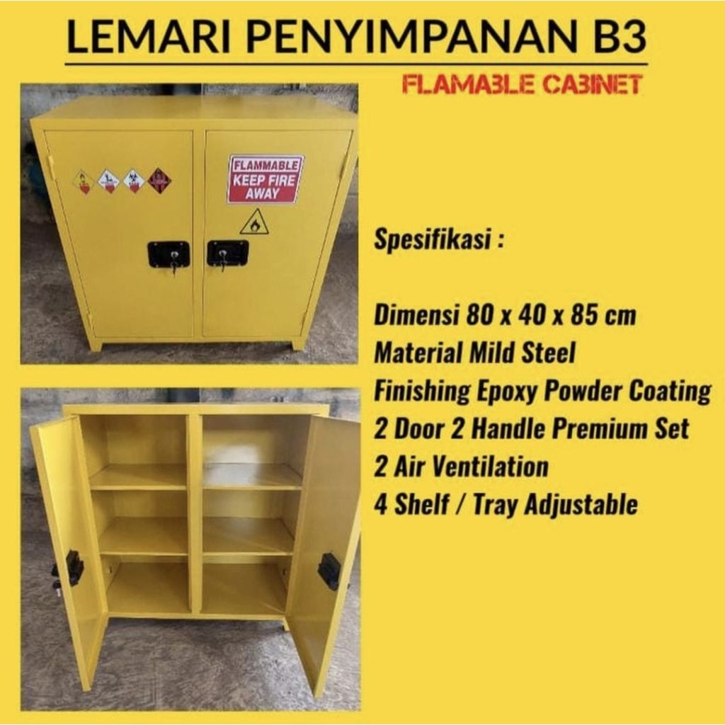 Jual Lemari B3 Laboratorium / Flammable Cabinet B3 | Shopee Indonesia