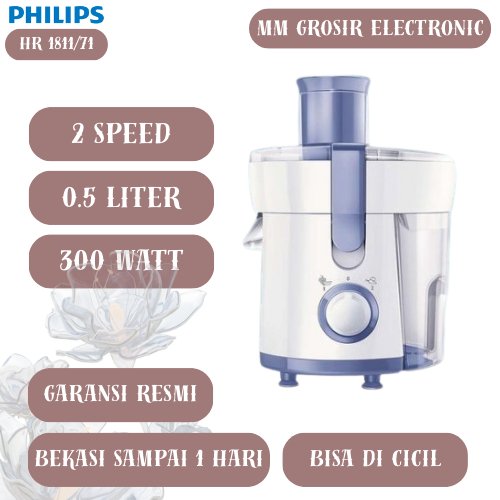 Jual PHILIPS JUICER BLENDER 0.5 LITER HR1811/71 HR1811 HR 1811 DAILY ...