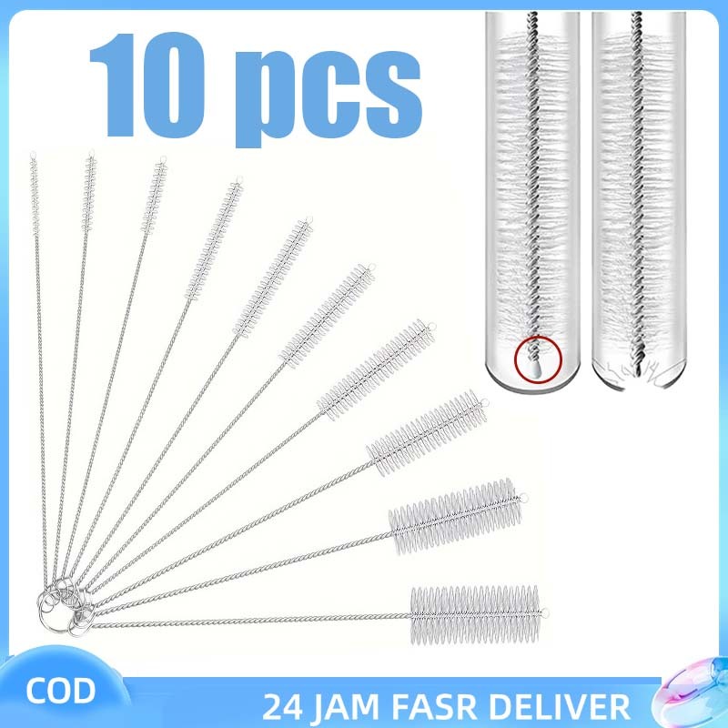Jual 10Pcs Set Sikat Tabung Reaksi Stainless 304 Sikat Pembersih ...