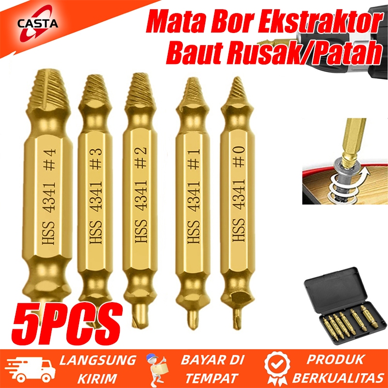 Jual CASTA Mata Bor Pengambil Baut Rusak Screw Extractor Broken Striped ...