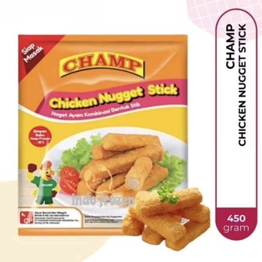 Jual CHAMP CHICKEN NUGGET 450gr/NUGET STICK 450gr | Shopee Indonesia