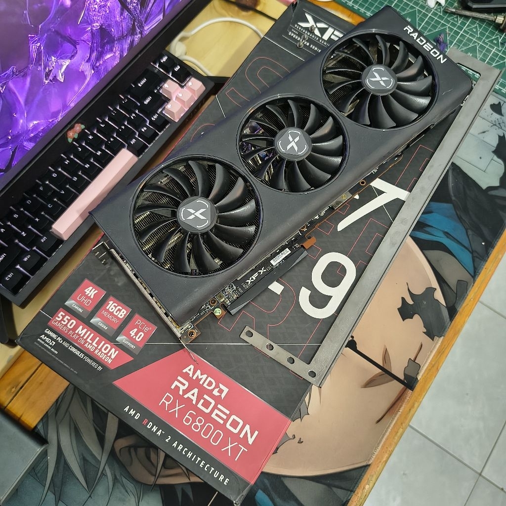 Jual AMD RADEON RX 6800 XT 16GB GDDR6 XFX SWIFT FULLSET SEGEL NOMINUS ...