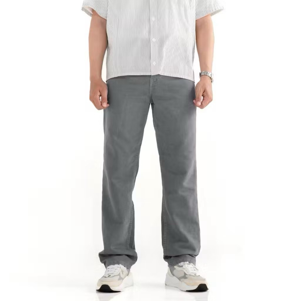 Jual Celana Jeans Pria Reguler Grey Retro Basic Denim Standar Size 28 ...