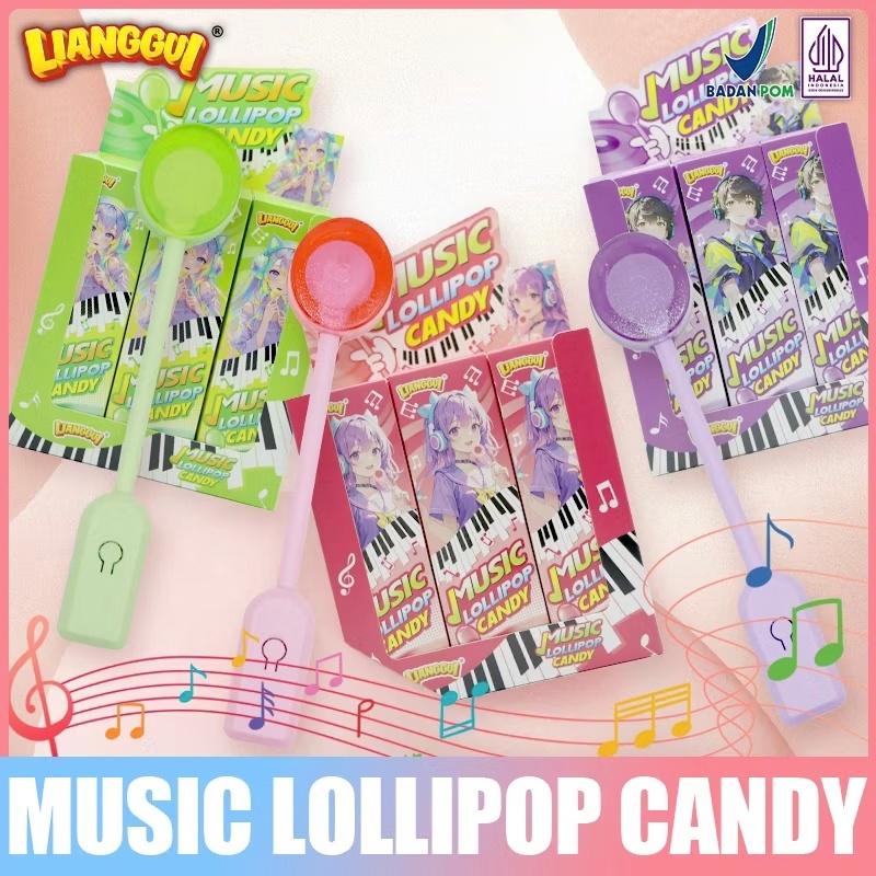 Jual [HALAL] Lianggui Permen Music Lollipop Candy Rasa Apel, Anggur ...