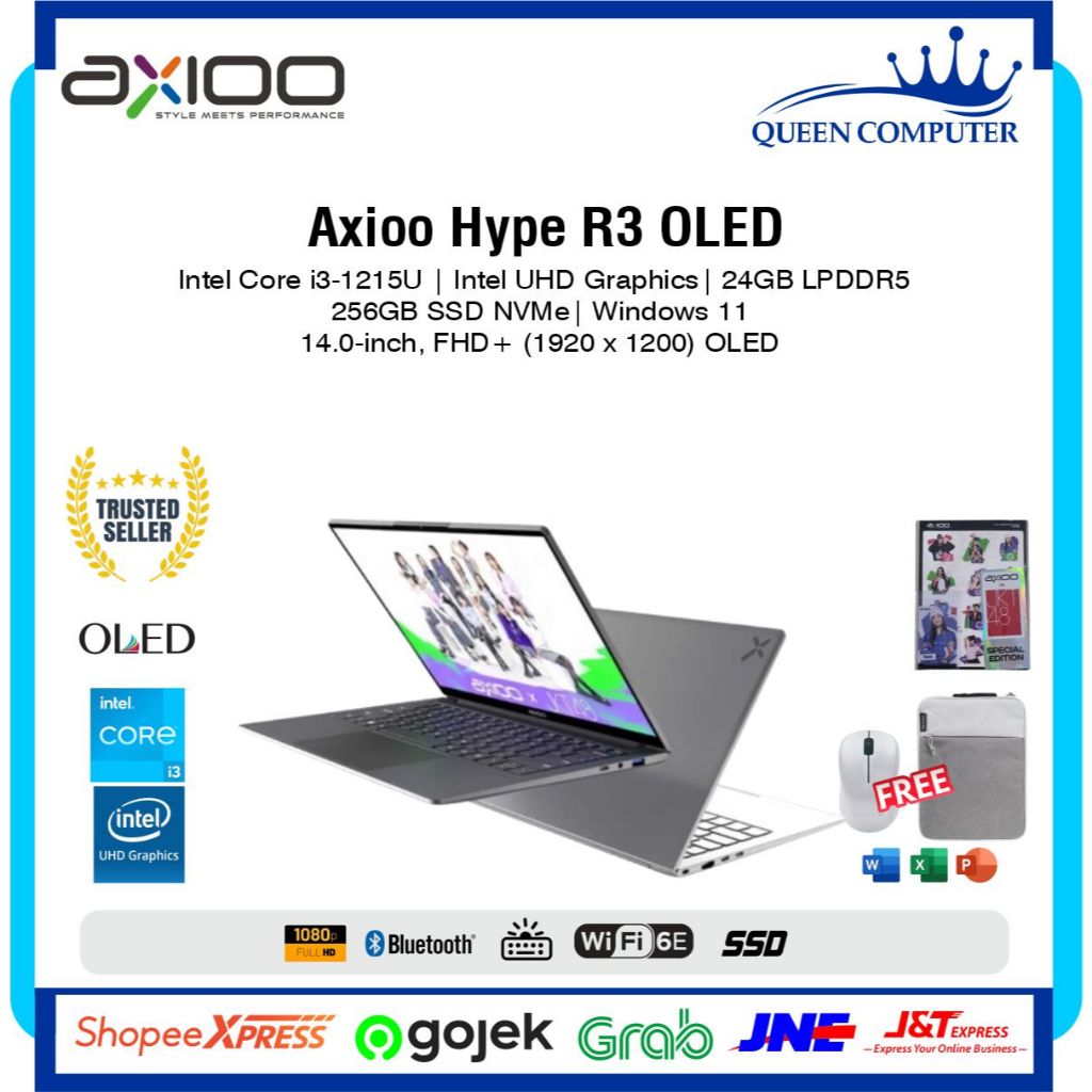 Jual Laptop AXIOO HYPE R3 OLED Core i3 1215U 24GB 256GB W11 14 Inch ...