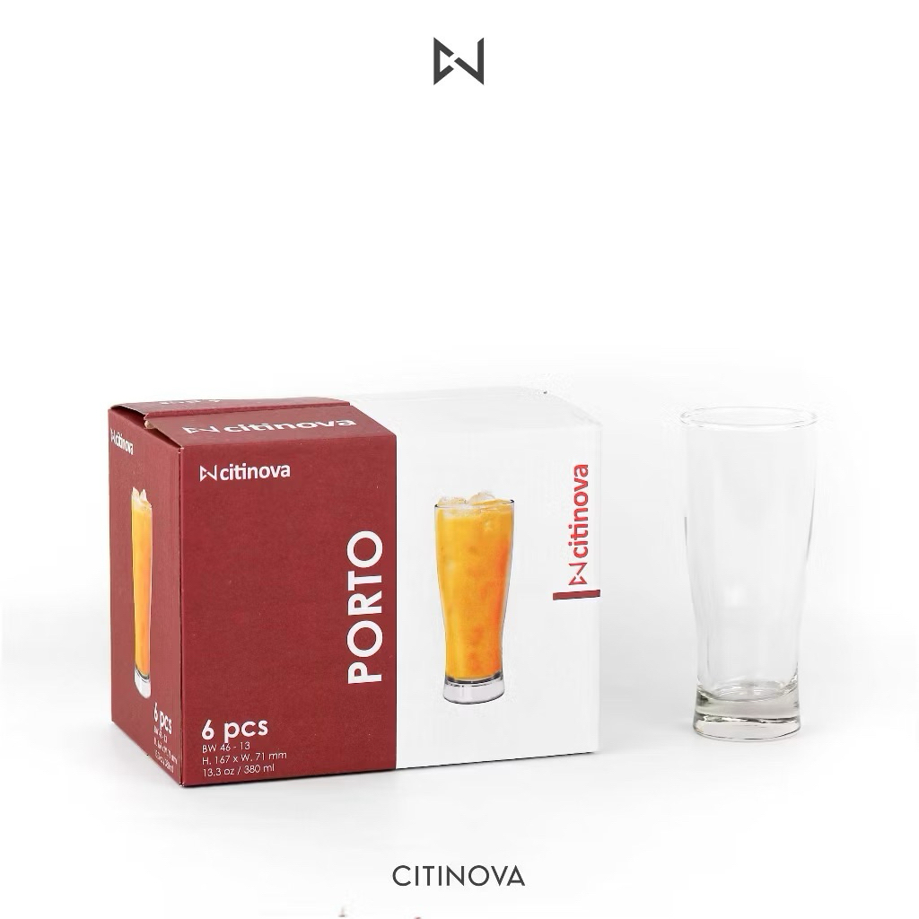 Jual Set 6 Pcs Gelas Porto Citinova 380ml - Gelas Juice - Gelas Cafe ...