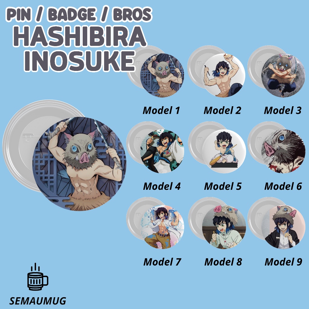 Jual PIN HASHIBIRA INOSUKE DEMON SLAYER KADO BROS BADGE BULAT ANIME ...