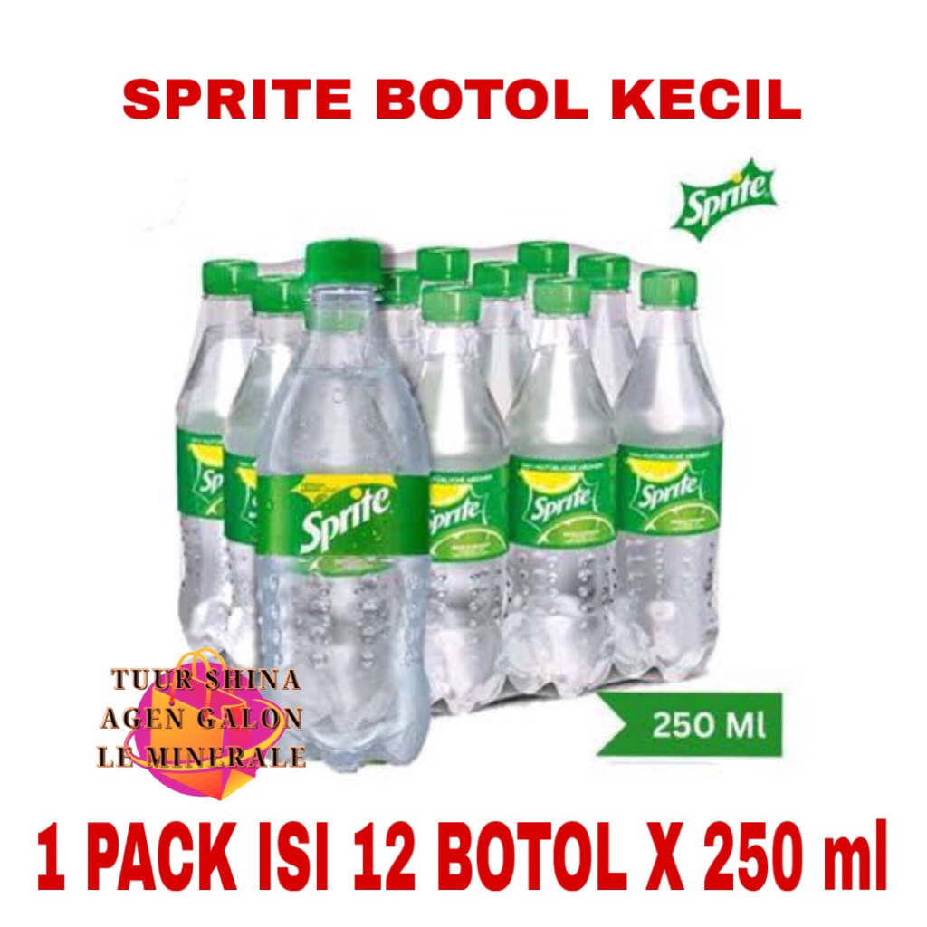 Jual Sprite Botol Kecil 250 ml Dan Sedang 390 ml 1 Pack Isi 12 Botol X ...