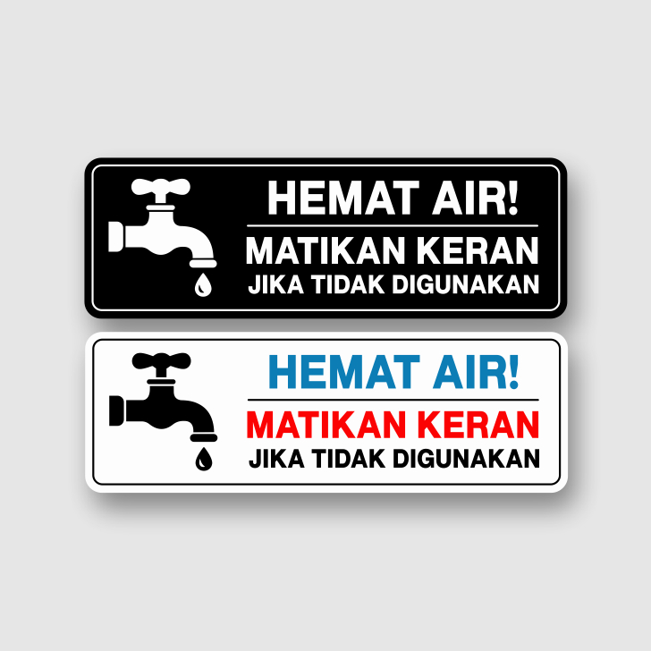 Jual KARIMIKA Sign Board Akrilik HEMAT AIR Papan Tanda Rambu Rambu ...