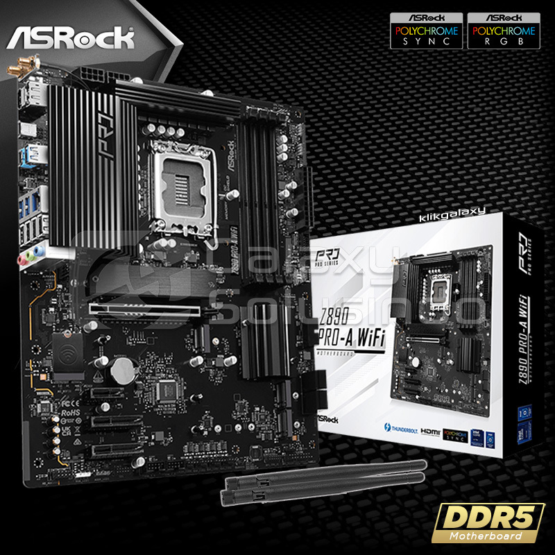 Jual Asrock Z890 PRO-A WIFI Intel Z890 LGA1851 DDR5 Motherboard Arrow ...