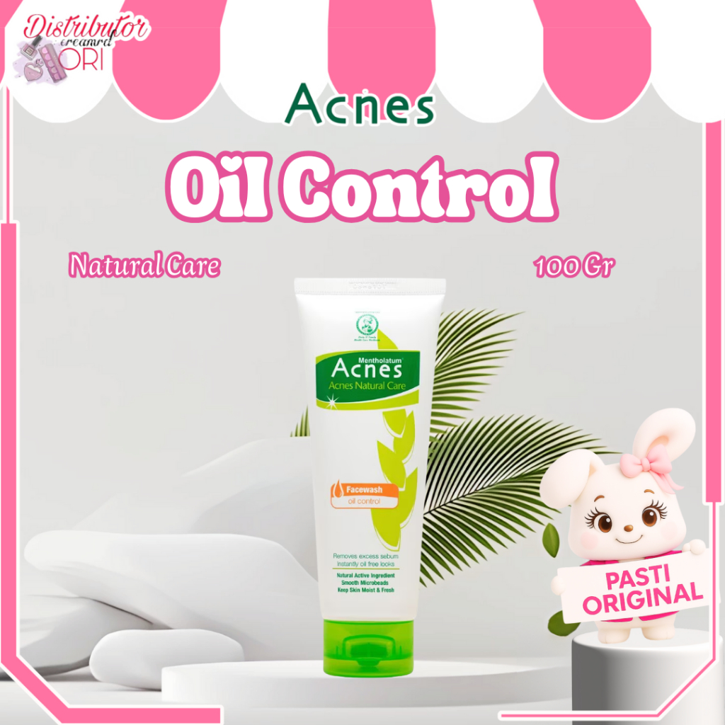 Jual Acnes Natural Care Face Wash Oil Control 100g | Distributor Cream ...