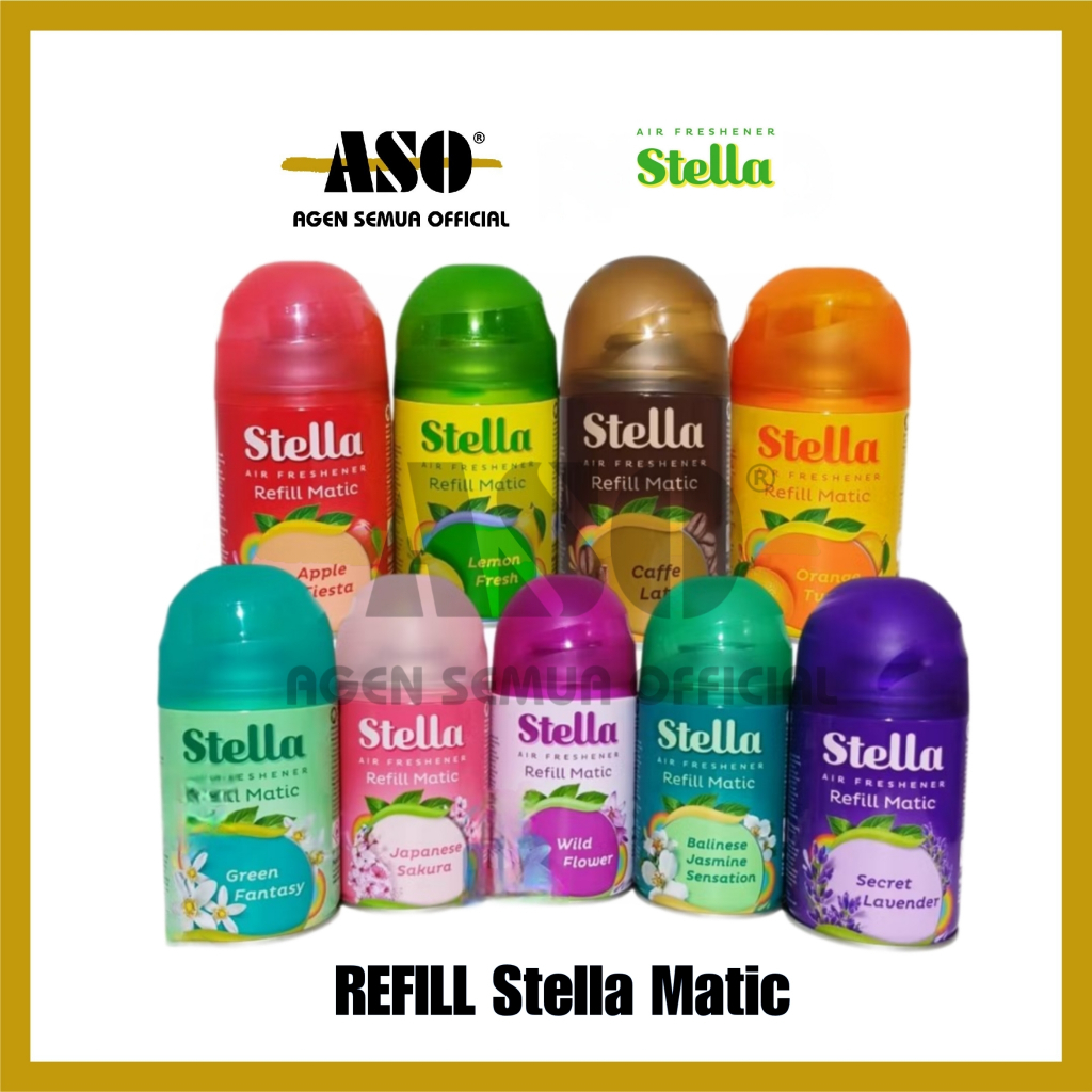 Jual REFILL STELLA MATIC 160 ml isi ulang pengharum ruangan All variant ...
