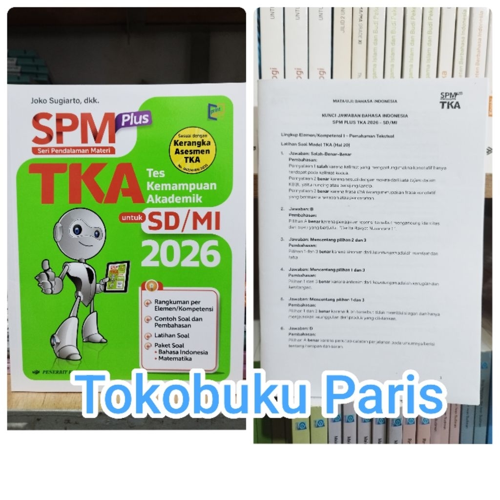 Jual ORIGINAL Buku SPM Plus TKA Bahasa Indonesia Matematika SD MI 2026 / Kunci Jawaban Erlangga ...
