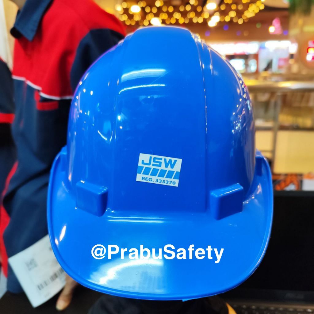 Jual HELM SAFETY JSW WARNA BIRU SNI MURAH / HELM PROYEK JSW FASTRACK ...