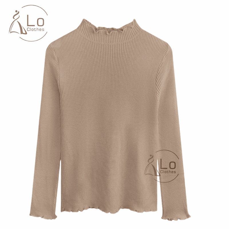 Jual Lo Clothes Turtleneck Wanita Knit Baju Winter Wanita Longjhon ...