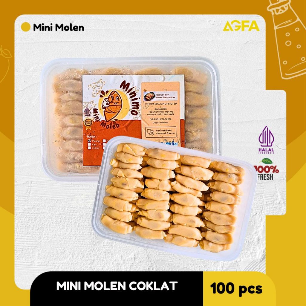 Jual Molen Mini 100pcs | Camilan Viral 4 Rasa (Coklat, Keju, Pisang ...