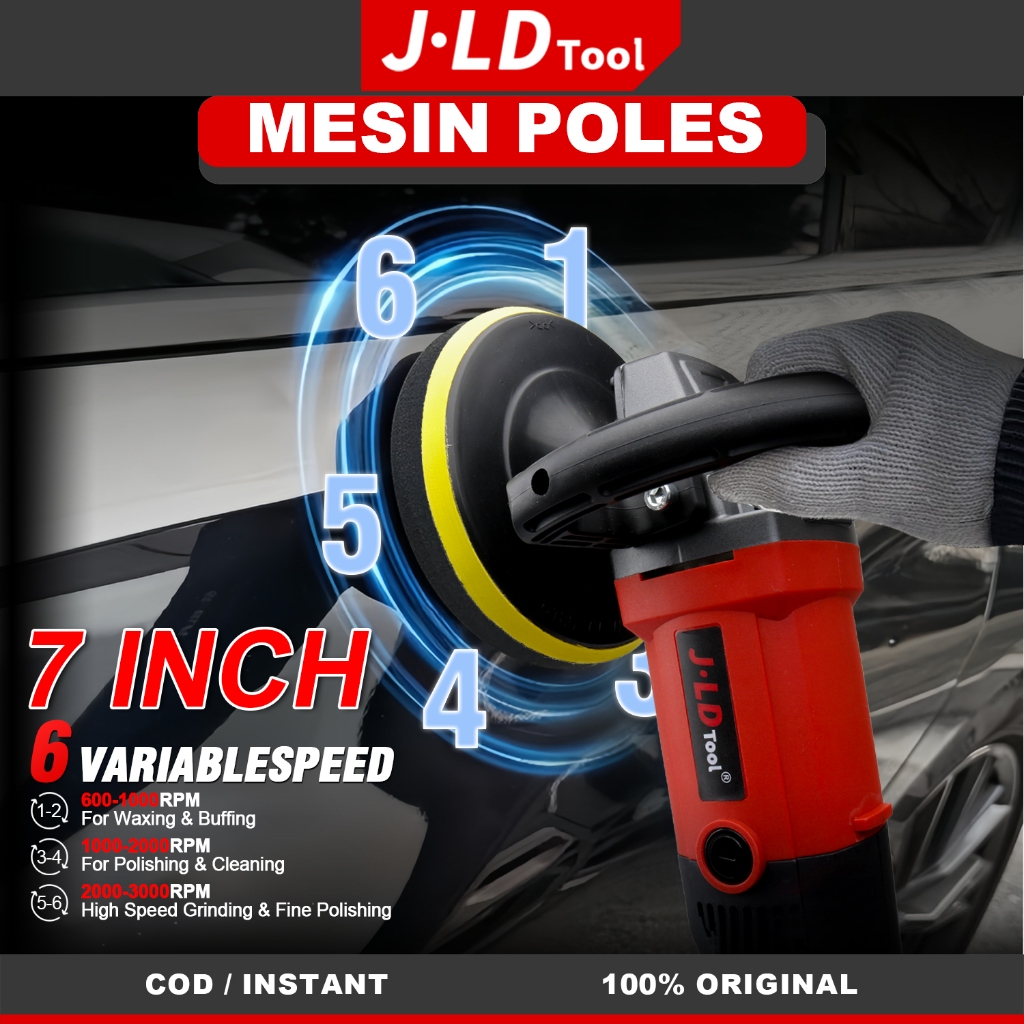 Jual JLD Mesin Poles Profesional(IP20) Genggam 7 inci Electric Polesher ...