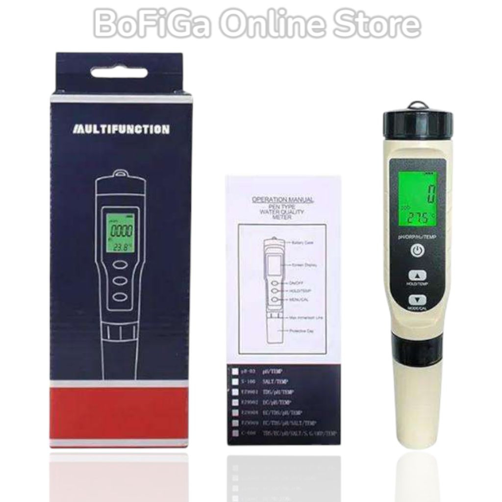 Jual 5 In 1 Alat Ukur Uji Kualitas Air PH TDS Salinity EC Suhu EZ ...