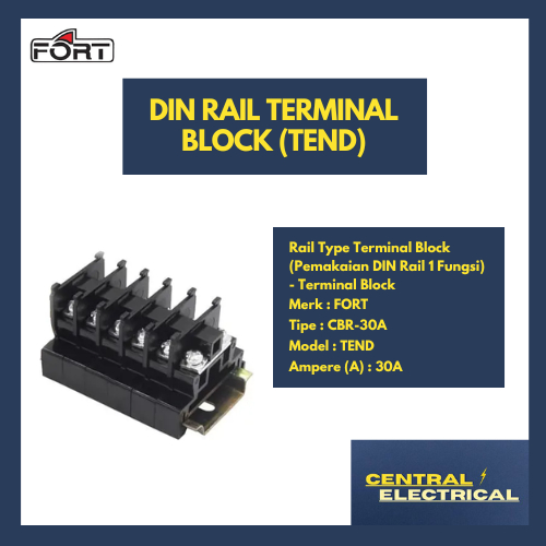 Jual FORT Rail Type Terminal Block Model TEND (Pemakaian Din Rail 1 ...
