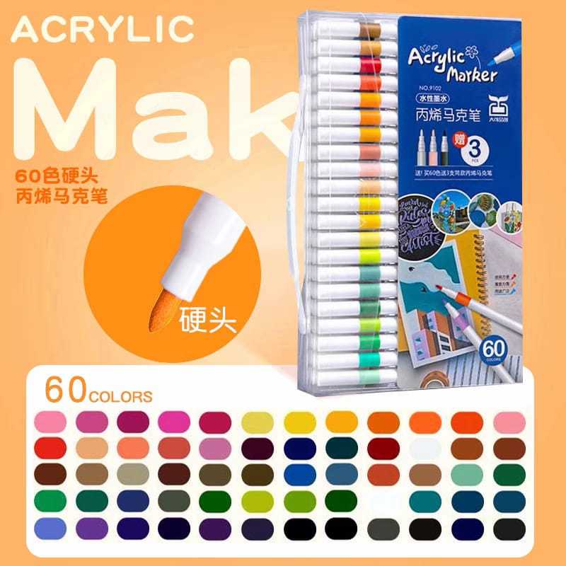 Jual Acrylic Marker Soft Box Set Spidol Akrilik DIY Painting Spidol ...