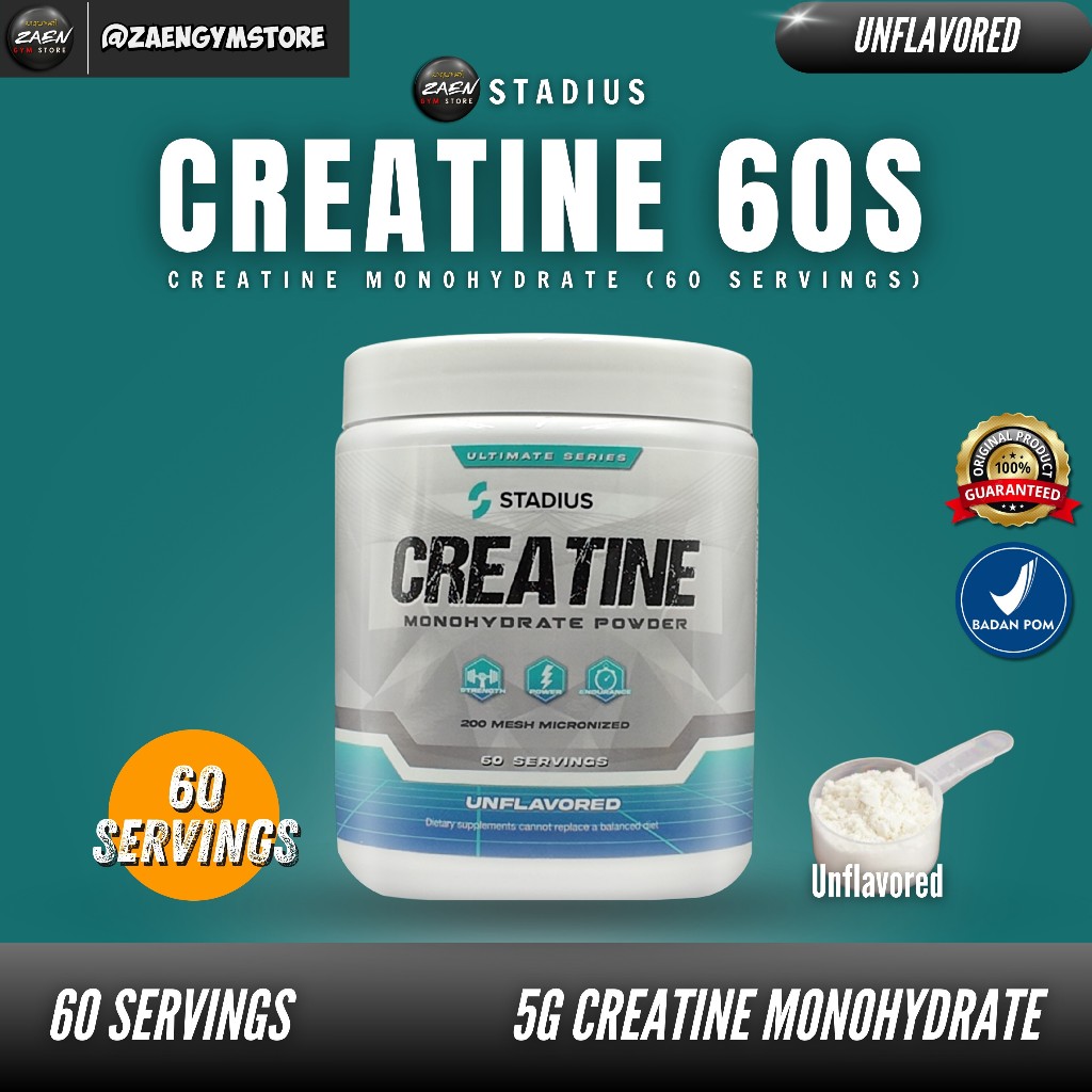 Jual STADIUS CREATINE MONOHYDRATE POWDER 200 MESH MICRONIZED | Shopee ...
