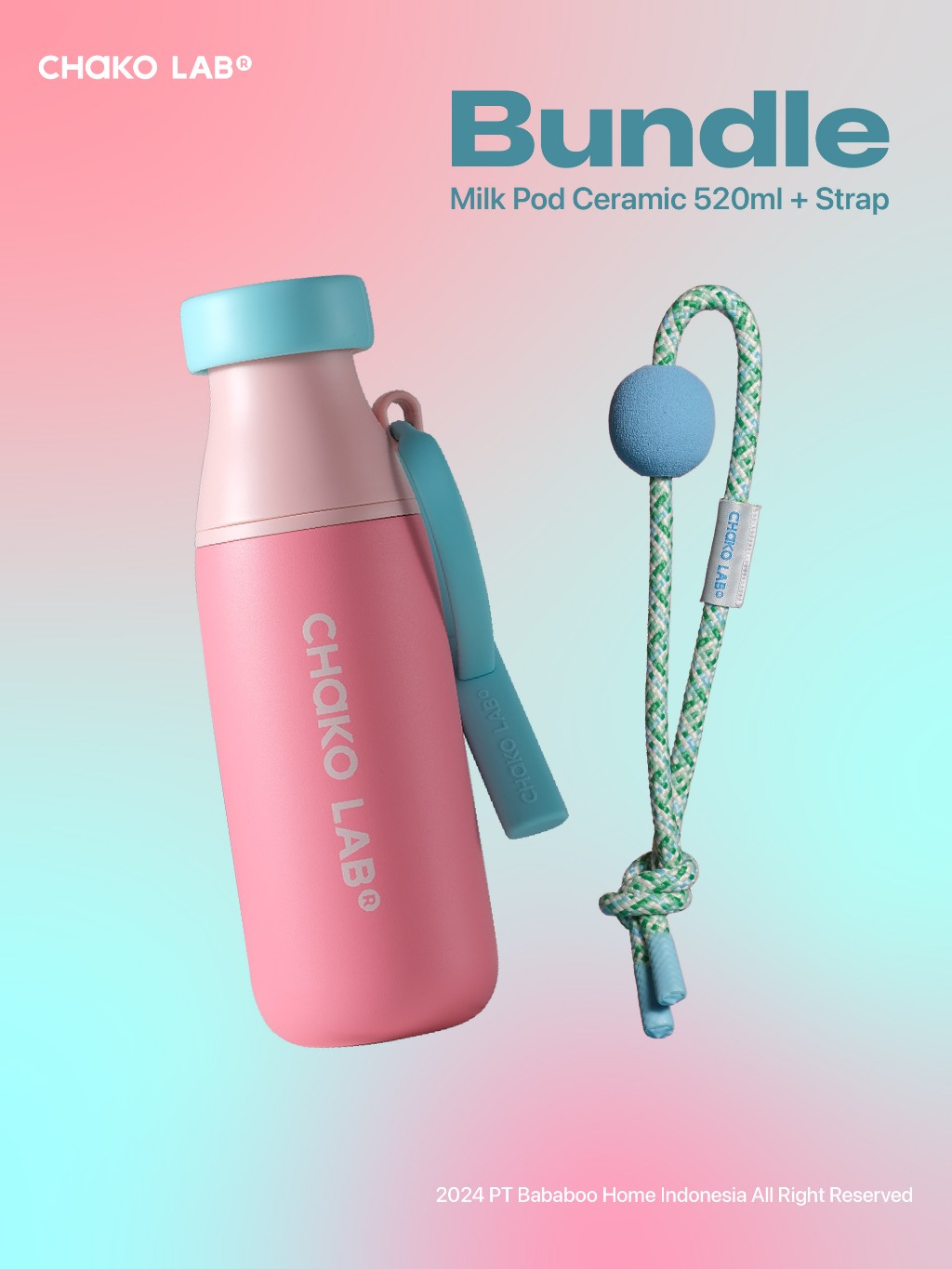 Jual CHAKO LAB Bundling Milk Pod Ceramic 520ml + STRAP Milk Pod | Shopee Indonesia