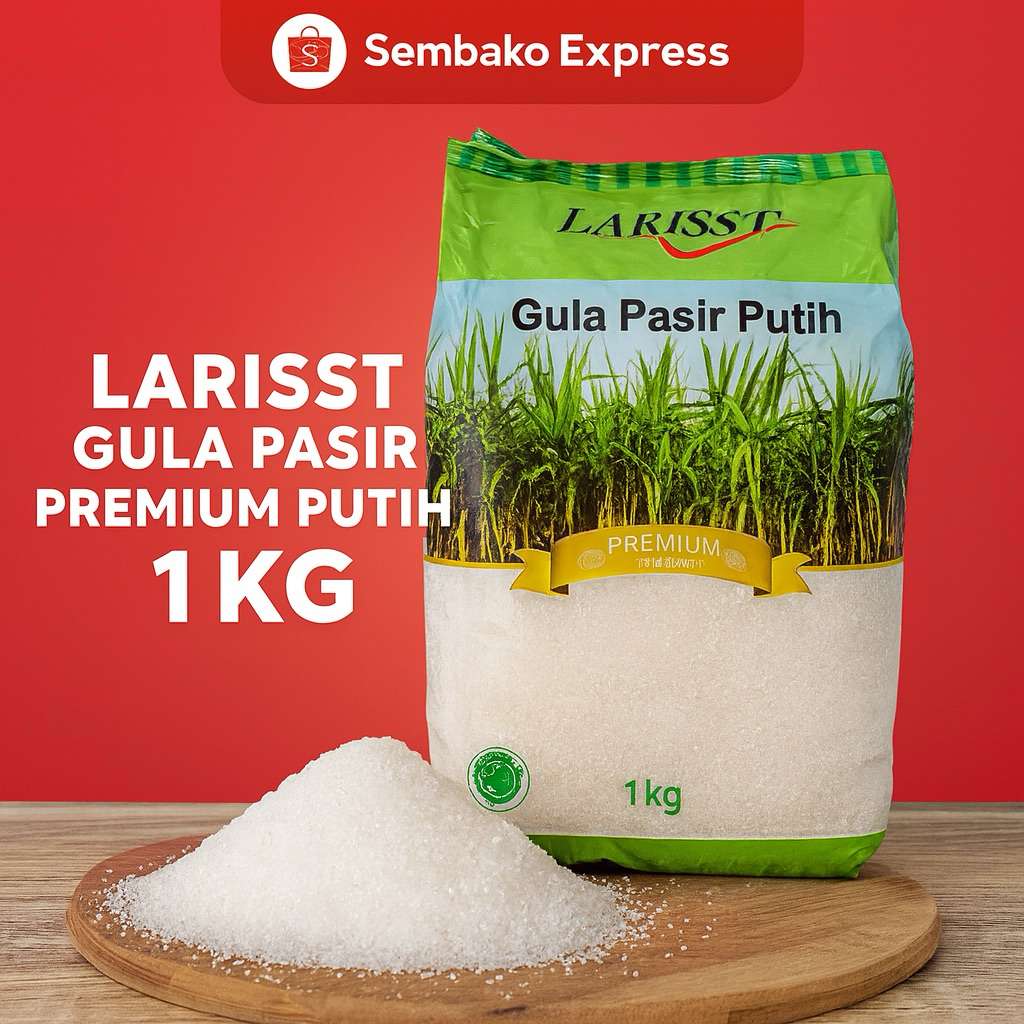 Jual Larisst Gula Pasir Putih Premium 1kg - Gula Bersih Halus dan Siap ...