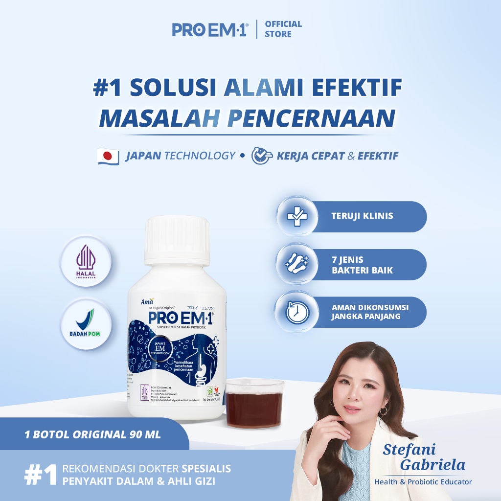 Jual PRO EM1 Original 90ml | Suplemen Probiotik | Anak Dewasa Lansia ...