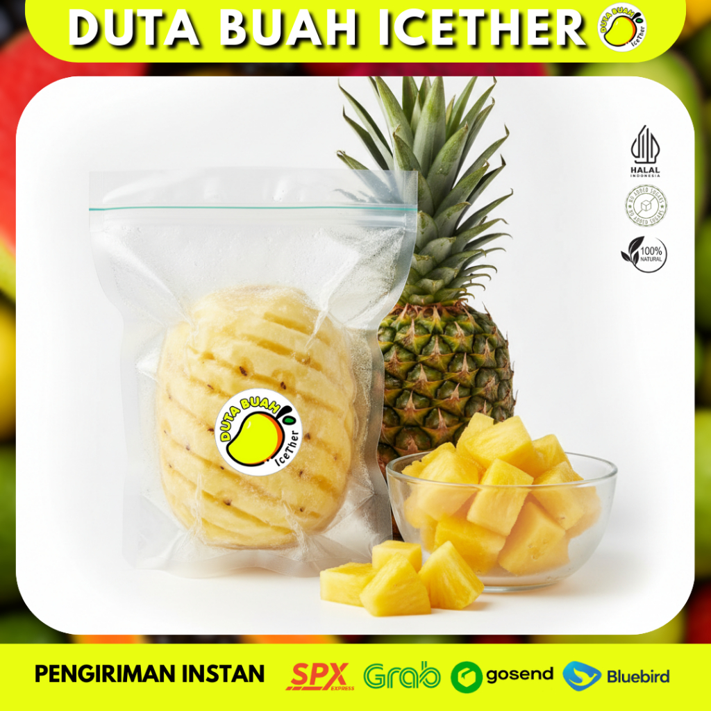 Jual Nanas Frozen Fruit 500g – Buah Beku Segar Siap Konsumsi untuk ...