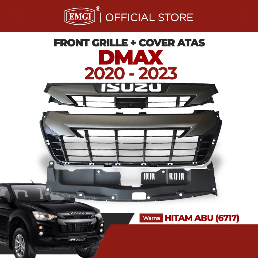 Jual EMGI - Front Grille + Cover Atas Dmax 2020 2021 2022 2023 ABU ...