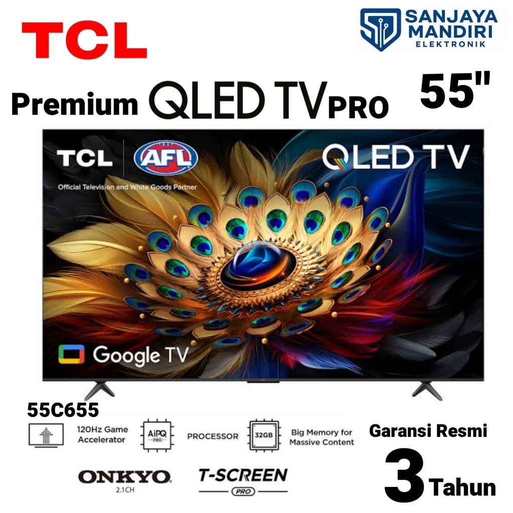 Jual Limited Edition! TCL QLED PRO 4K Google TV 55" ONKYO 55C655 C655 ...
