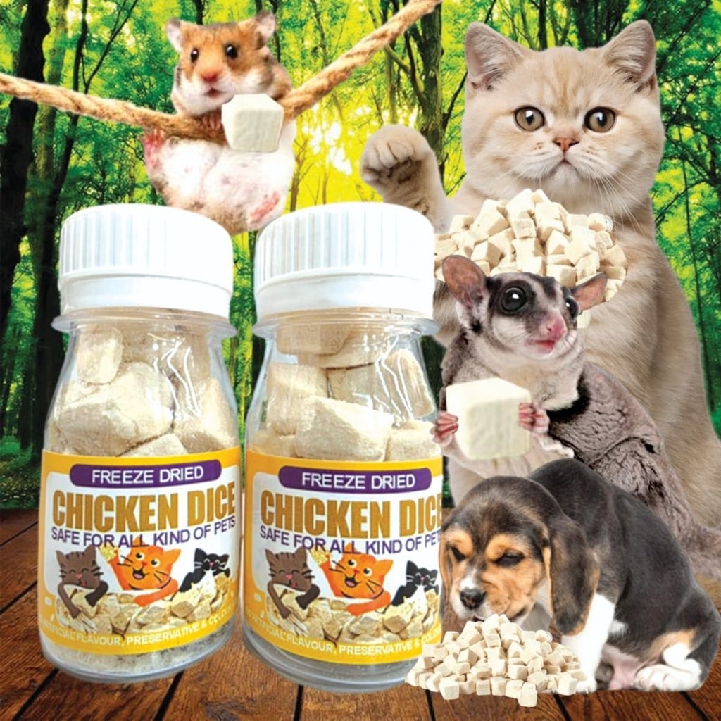 Jual CHICKEN CUBE - Freeze Dried Chicken Cube & Egg Yolk Makanan ...