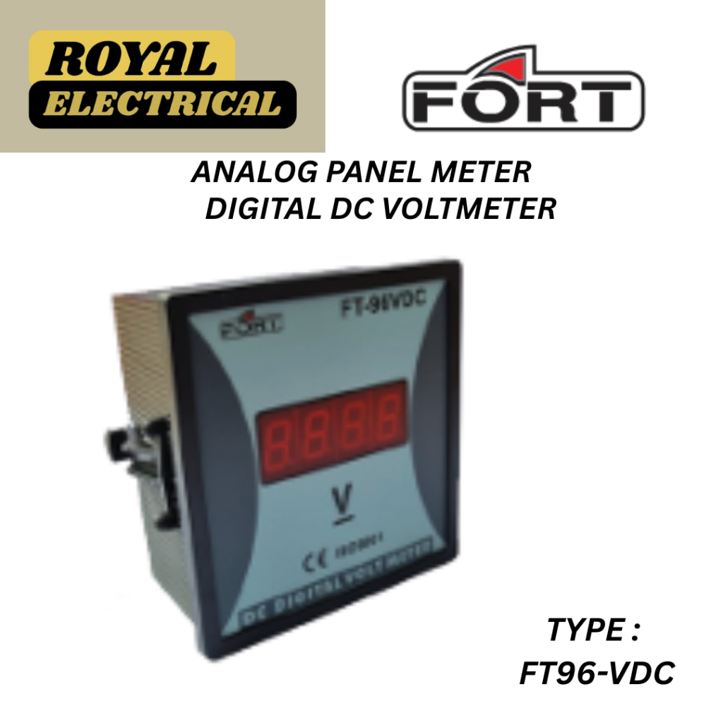Jual FORT DIGITAL DC VOLTMETER / 96X96 / SINGLE PHASE / MAX 600VDC ...