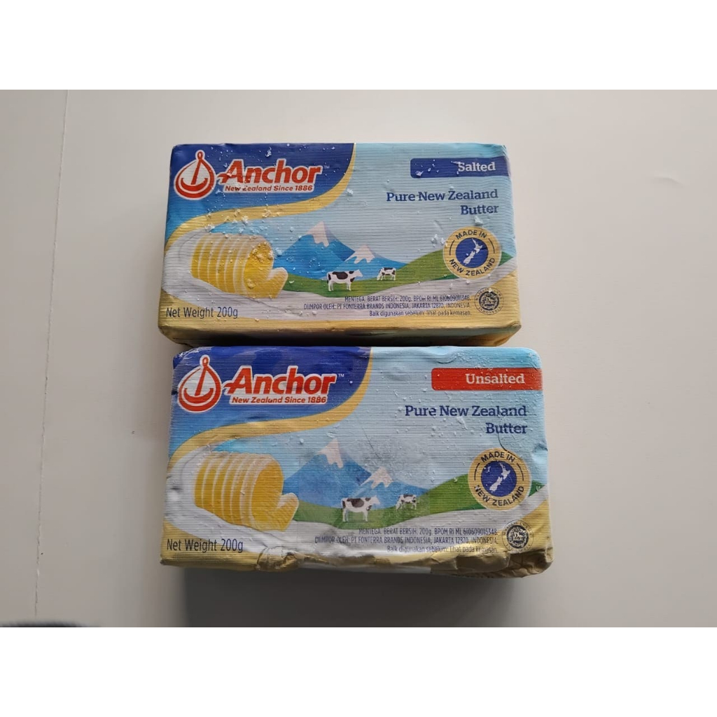 Jual Anchor Butter 200gr | Salted - Unsalted | Shopee Indonesia