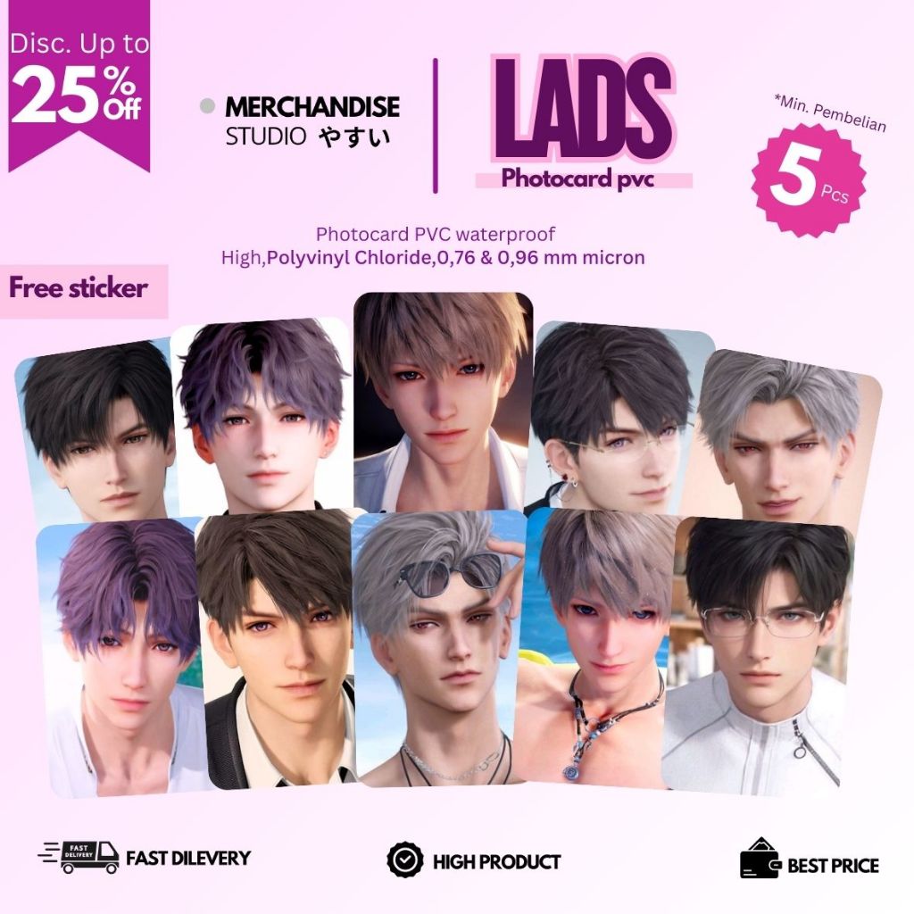Jual OZM3 - PHOTOCARD LOVE AND DEEPSPACE SYLUS RAFAYEL CALEB ZAYNE ...
