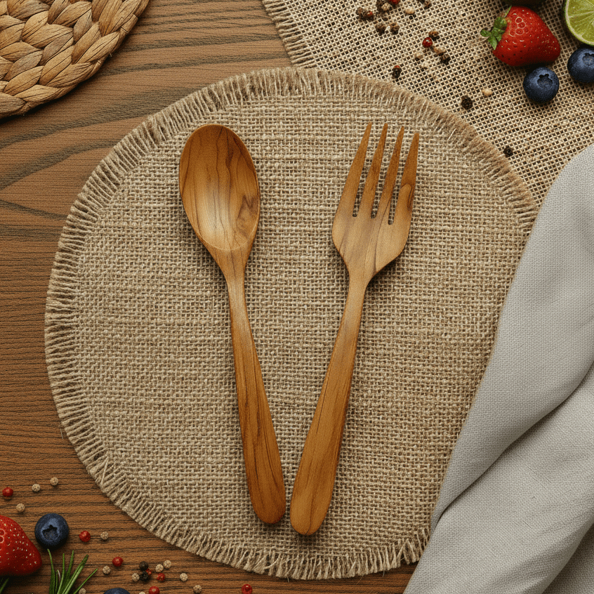 Jual SET SENDOK OVAL GARPU KAYU JATI / SENDOK GARPU MAKAN KAYU | Shopee ...