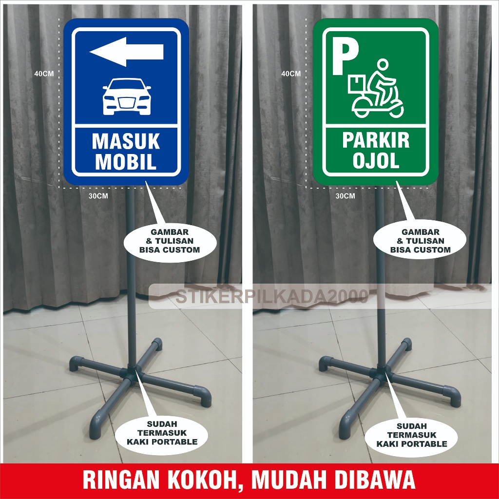 Jual RAMBU AKRILIK + TIANG MASUK MOBIL / RAMBU PARKIR OJOL | Shopee ...