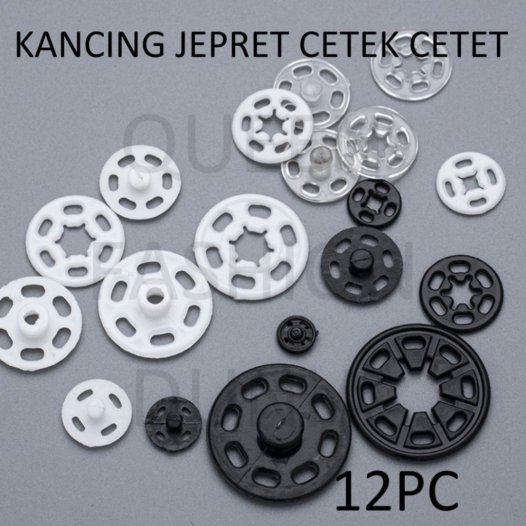 Jual Kancing Jepret Cetek Cetet Snap Button Plastic Plastik Model Bulat ...