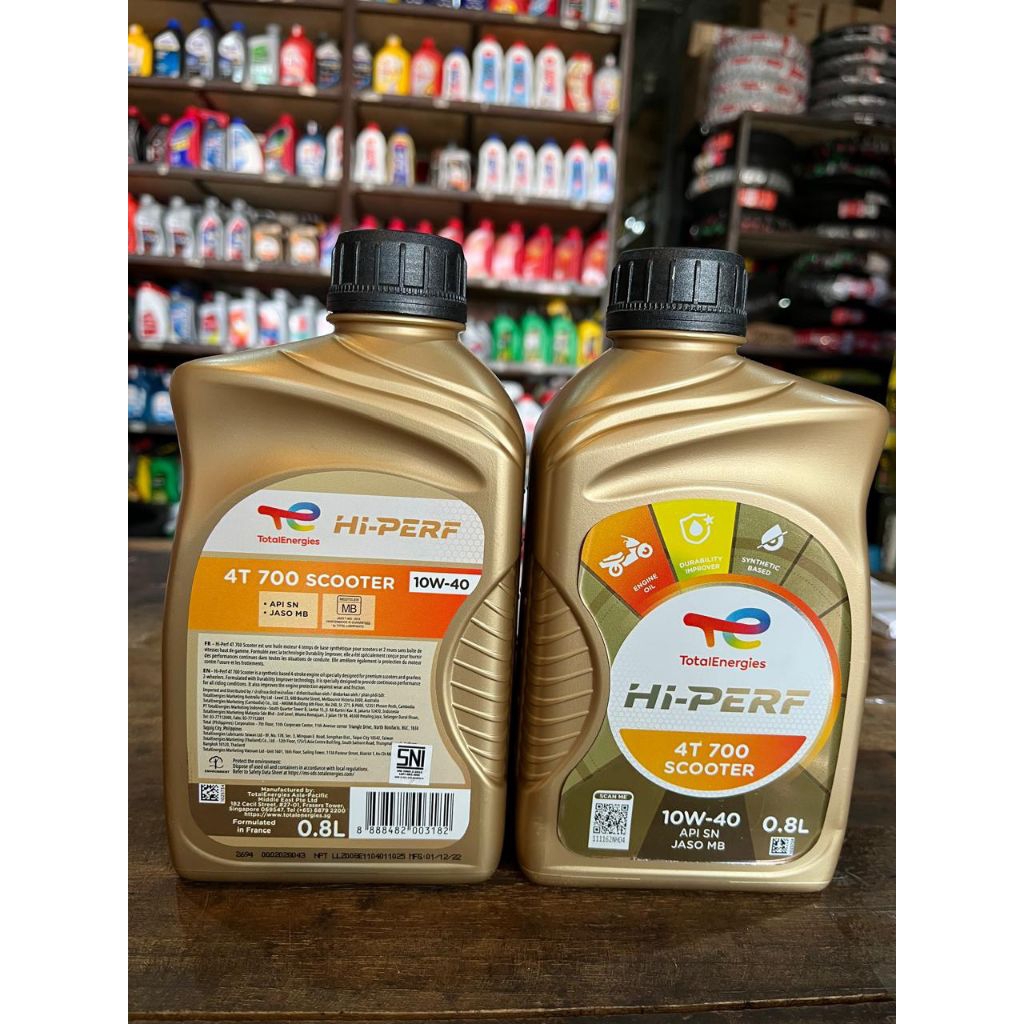 Jual Oli TOTAL Hi-PERF Scooter 10W-40 Synthetic Based 800ml 4T700 API ...