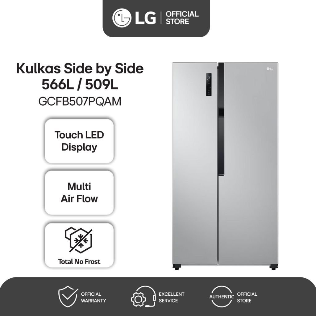 Jual LG Kulkas Side by Side 566L / 509L Total No Frost - Touch LED ...