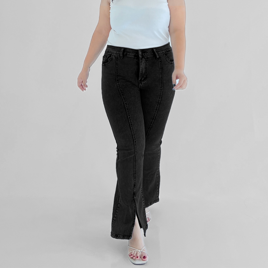 Jual Bigissimo - Lowy Bootcut Jeans Pants | Celana Wanita Jeans Cutbray ...