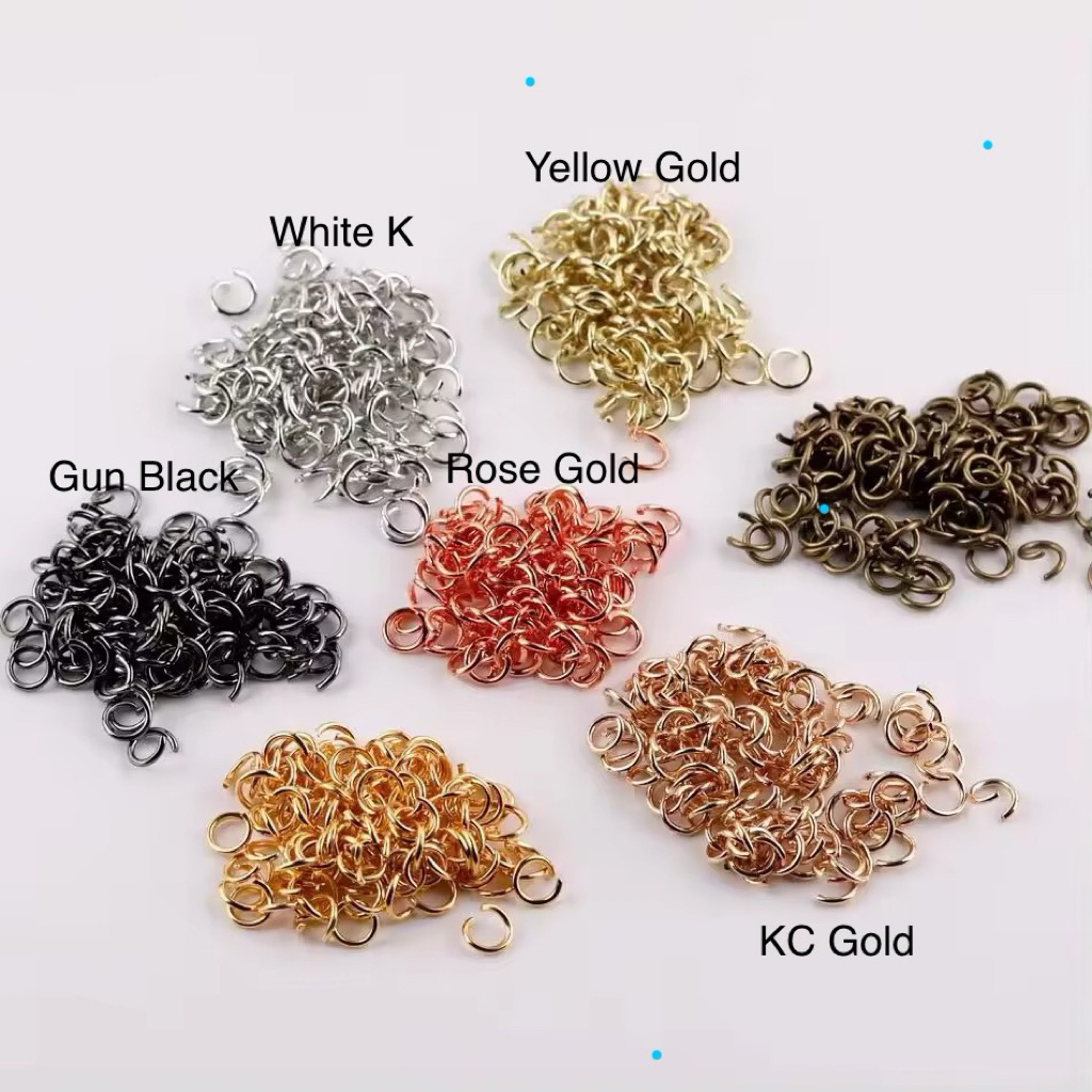 Jual [min 150pcs] Open Jump Ring Split Ring Connector Ring 8mm | Shopee ...