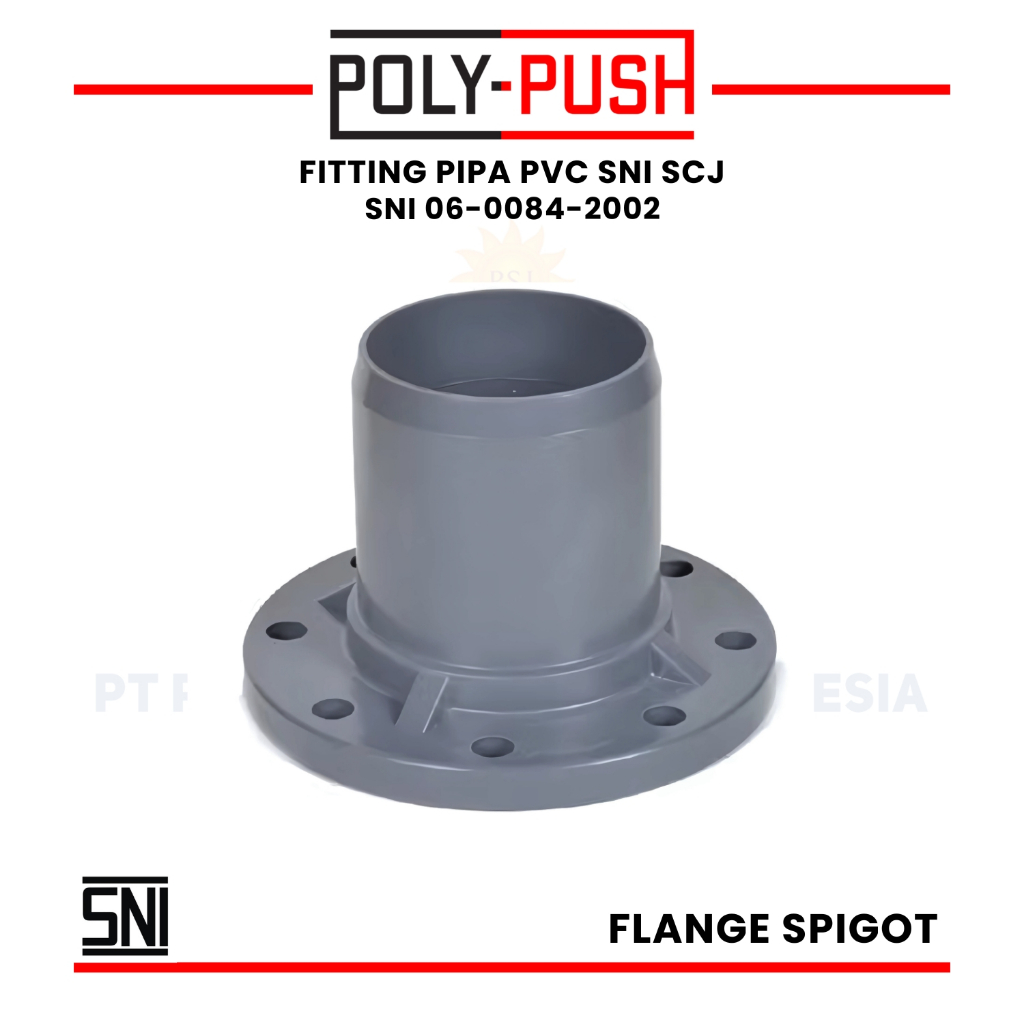 Jual Poly Push Flange Spigot PVC SNI 6 Inch / 160 mm Flange PVC ...