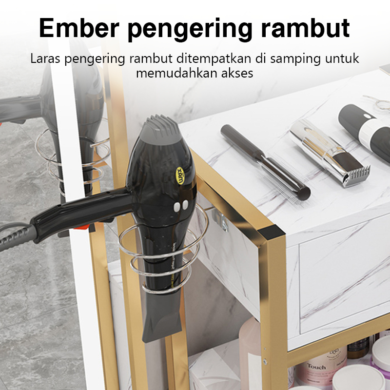Jual ⭐Garansi⭐Meja Barbershop dengan Lemari/Meja Barber Rak Susun/Rak ...