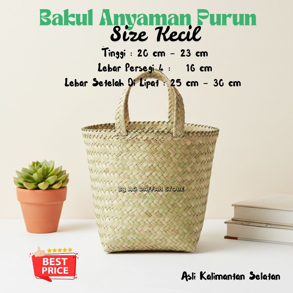 Jual Anyaman Bakul Purun Polos / Tas Purun / Bakul Tali / Olahan ...