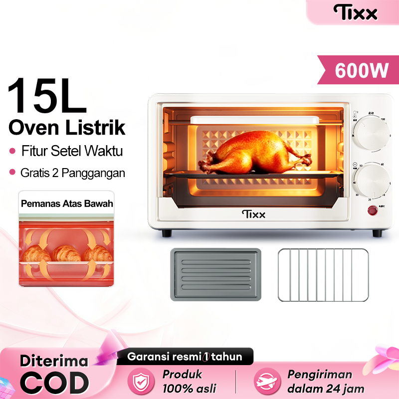 Jual TIXX 15L Oven Listrik Low Watt 600W Oven Tangkring Dengan Timer ...