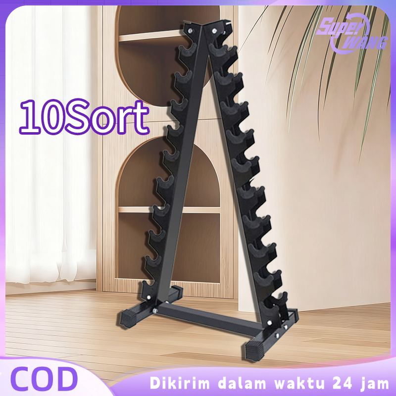 Jual Holder Dumbell 10susun Barbel Rak 3 Tingkat Stand Dumbell Logam ...