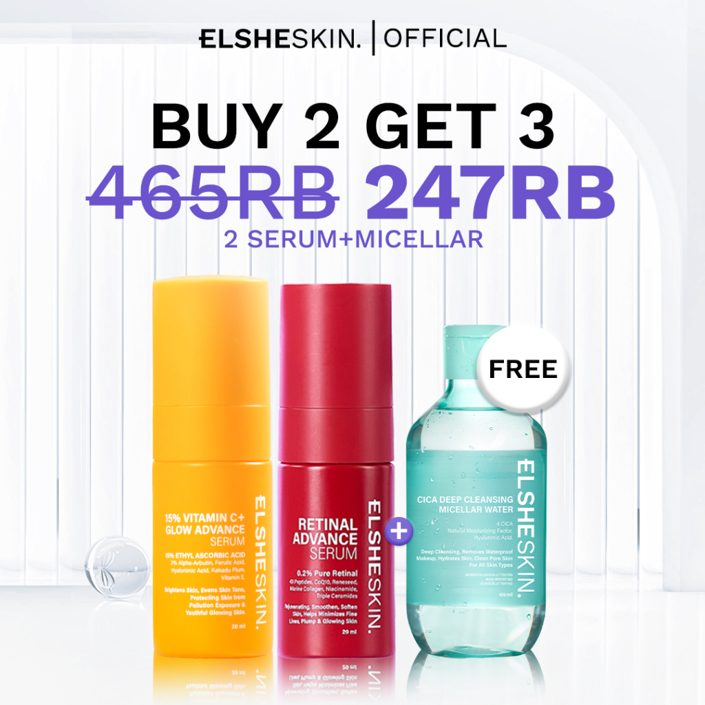 Jual [BUNDLE 2 SERUM] Elsheskin Retinal Advance Serum + Vitamin C Serum ...