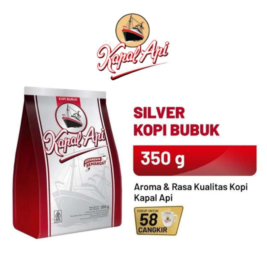 Jual Kopi KAPAL API Silver 350g 250g 120g Kopi Bubuk Instant | Shopee ...